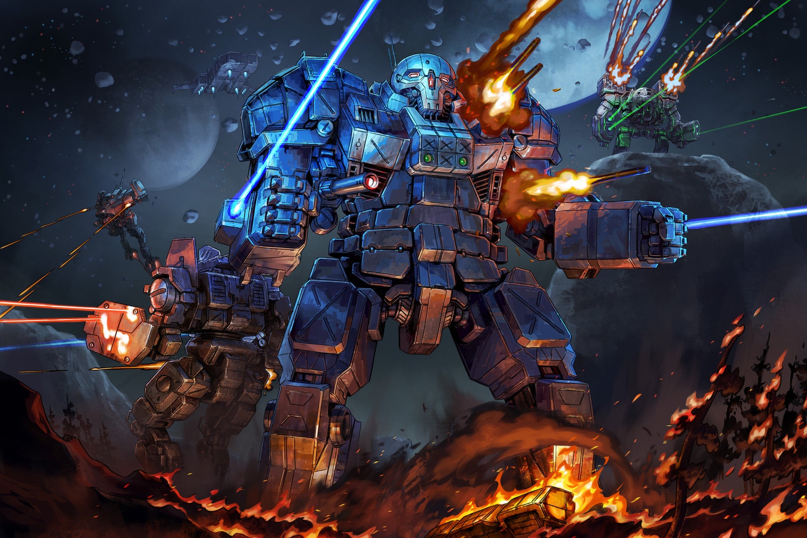 Battletech Fanart Mechwarrior Atlas 12 X 18 And 24 X 36 Posters Etsy