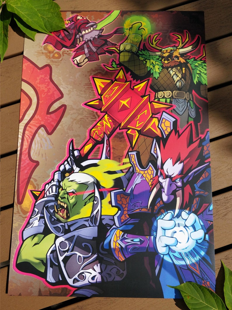 World of Warcraft Classic - Horde Vs Alliance - 12" X 18" & 24" X 36 ...