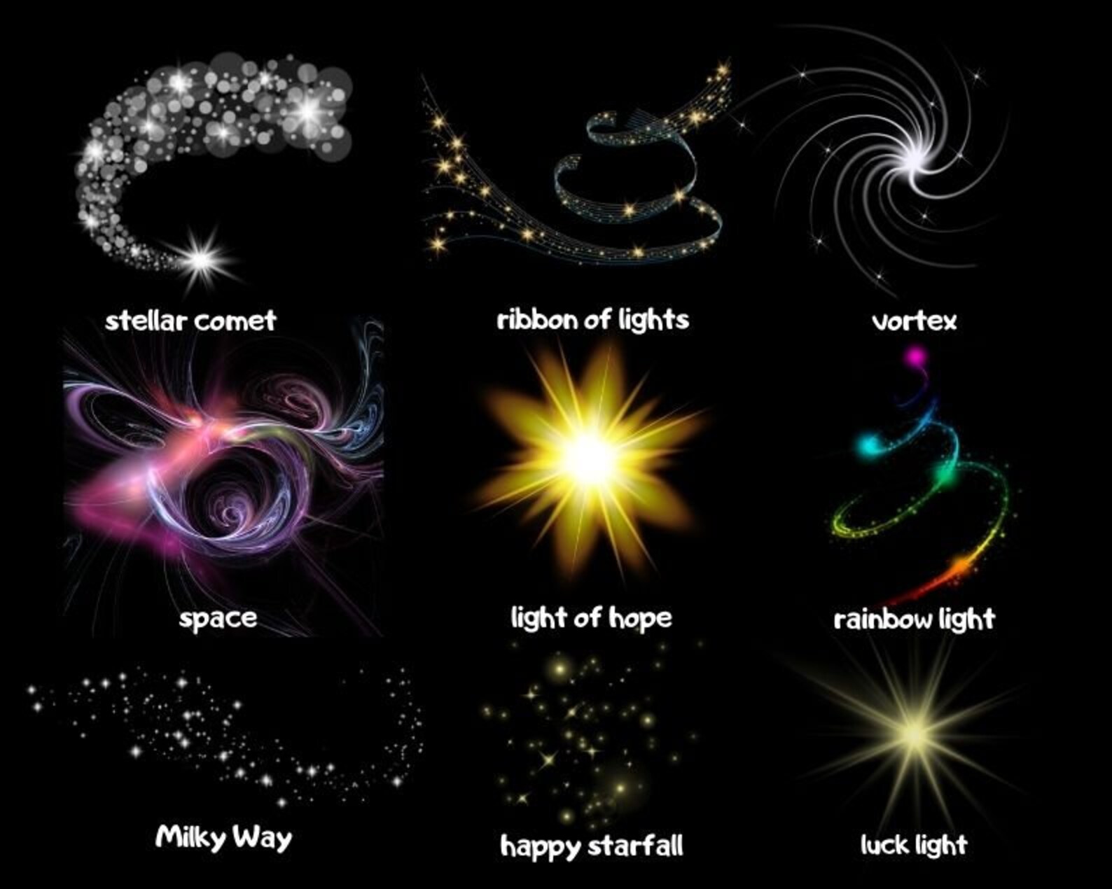 Magic light Light Burst Overlays Radiant Light Photoshop | Etsy