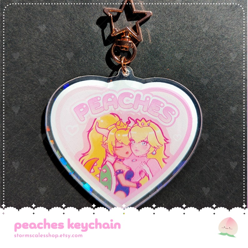 Princess Peach X Bowsette peaches Peaches Peaches Holographic Double ...