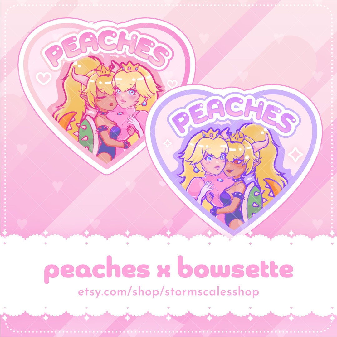 Princess Peach X Bowsette peaches Peaches Peaches Vinyl - Etsy