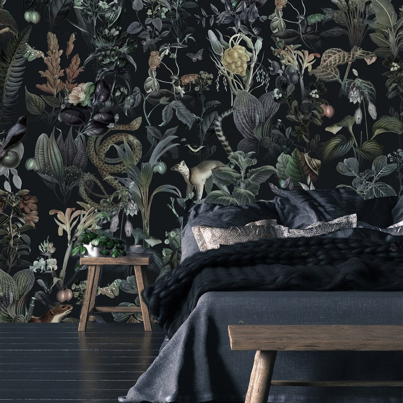 Botanical Wallpaper - Etsy