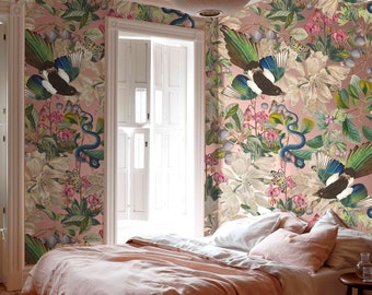 Poison Pattern in Eau De Nil Wallpaper - Etsy