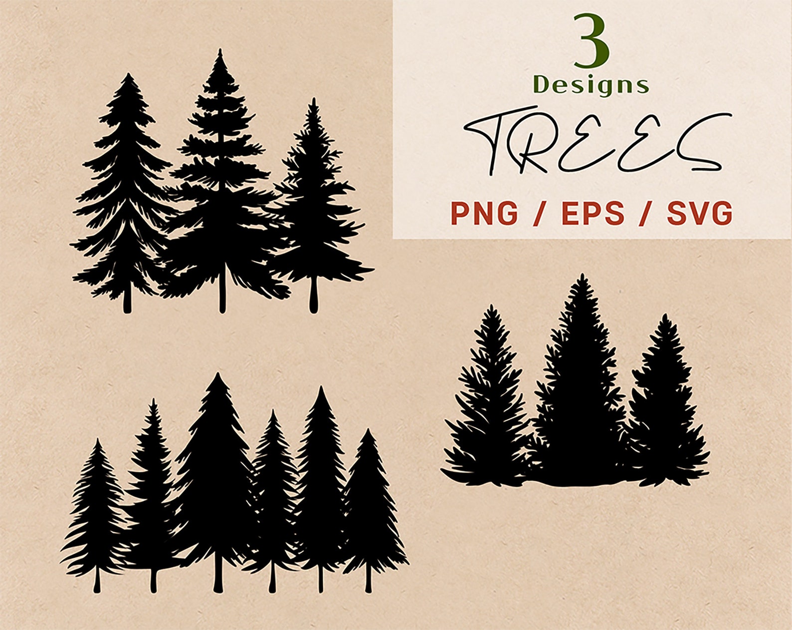 Tree Line Svg Forest Svg Tree Svg Tree Silhouette Svg - Etsy