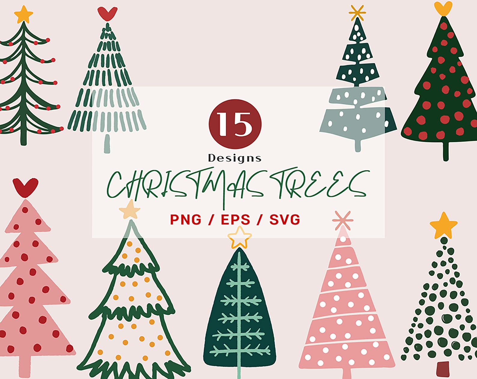 Christmas Tree Svg, Holiday Clipart, Christmas Svg, Tree Svg Bundle ...
