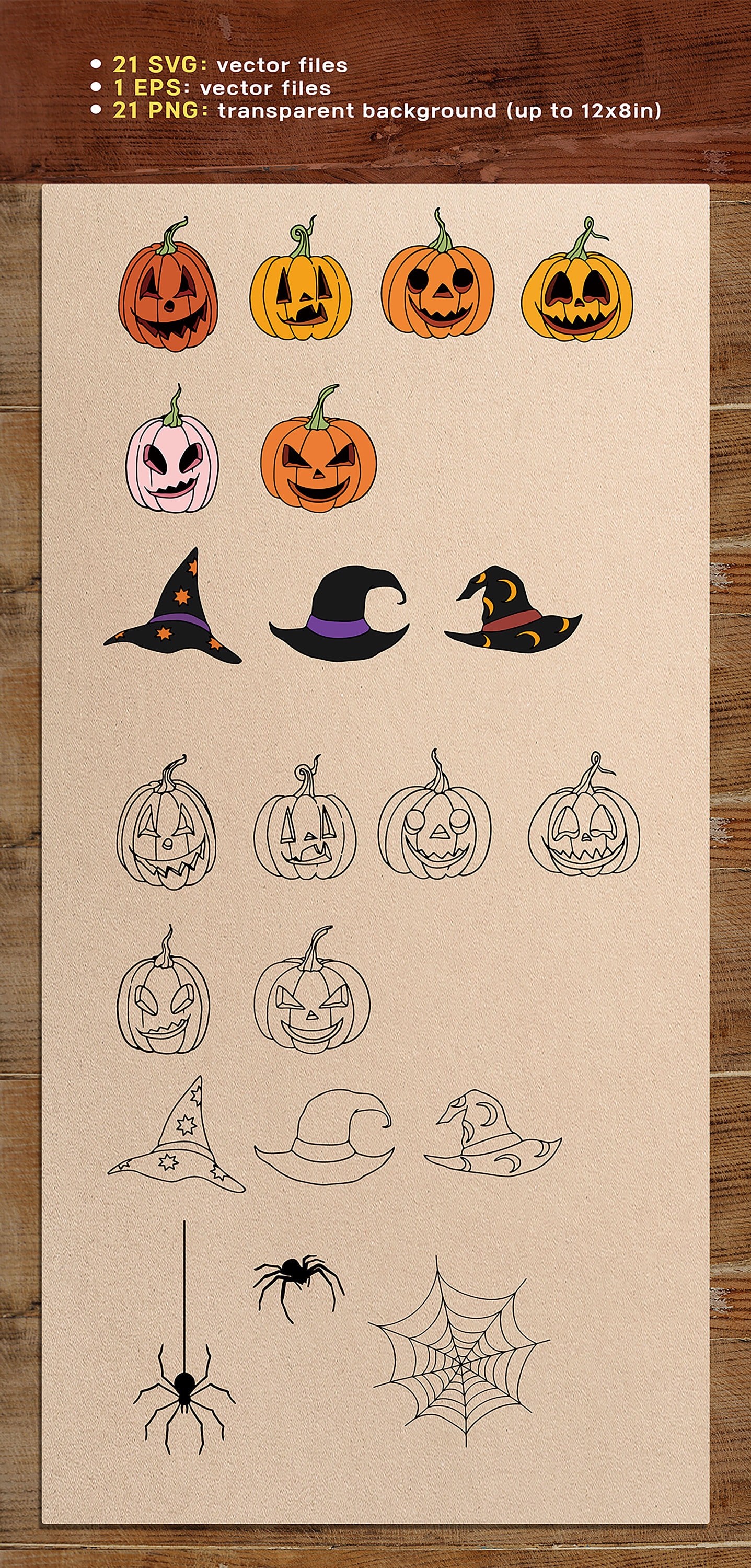 Halloween Pumpkin Svg Bundle Jack-o-lantern Svg Cute - Etsy