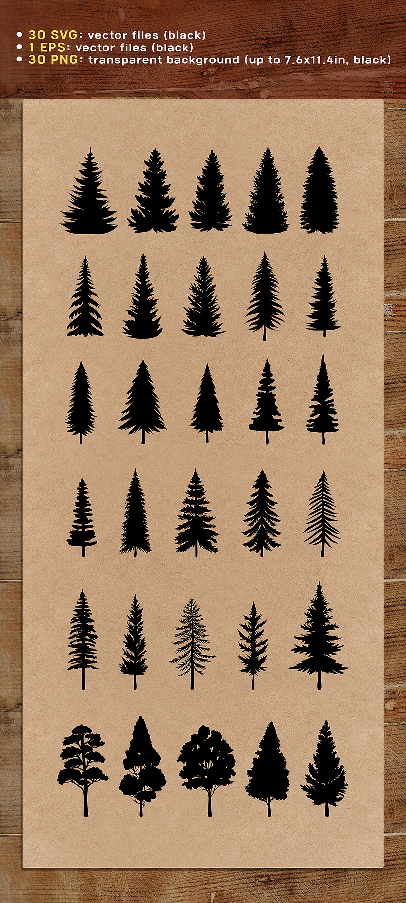 Tree Silhouette Svg Tree Line Svg Tree Svg Treeline Svg - Etsy Australia