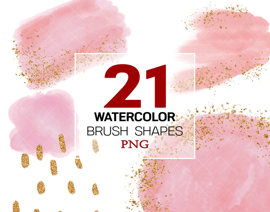 Watercolor Shapes Clipart, Digital Clipart, Watercolor Clipart ...