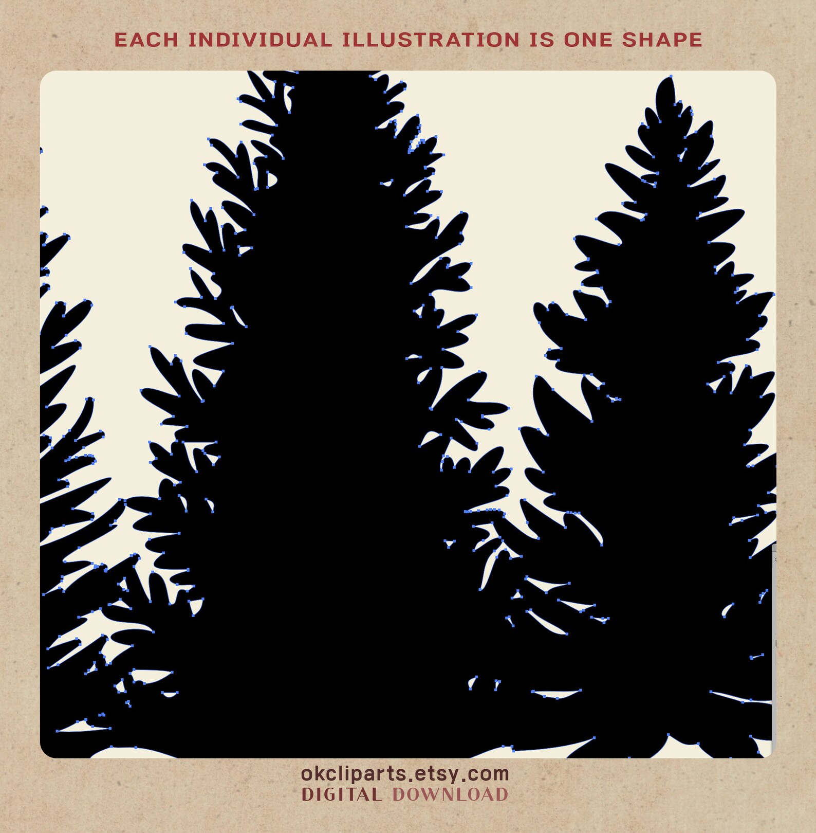 Tree Line Svg Forest Svg Tree Svg Tree Silhouette Svg - Etsy