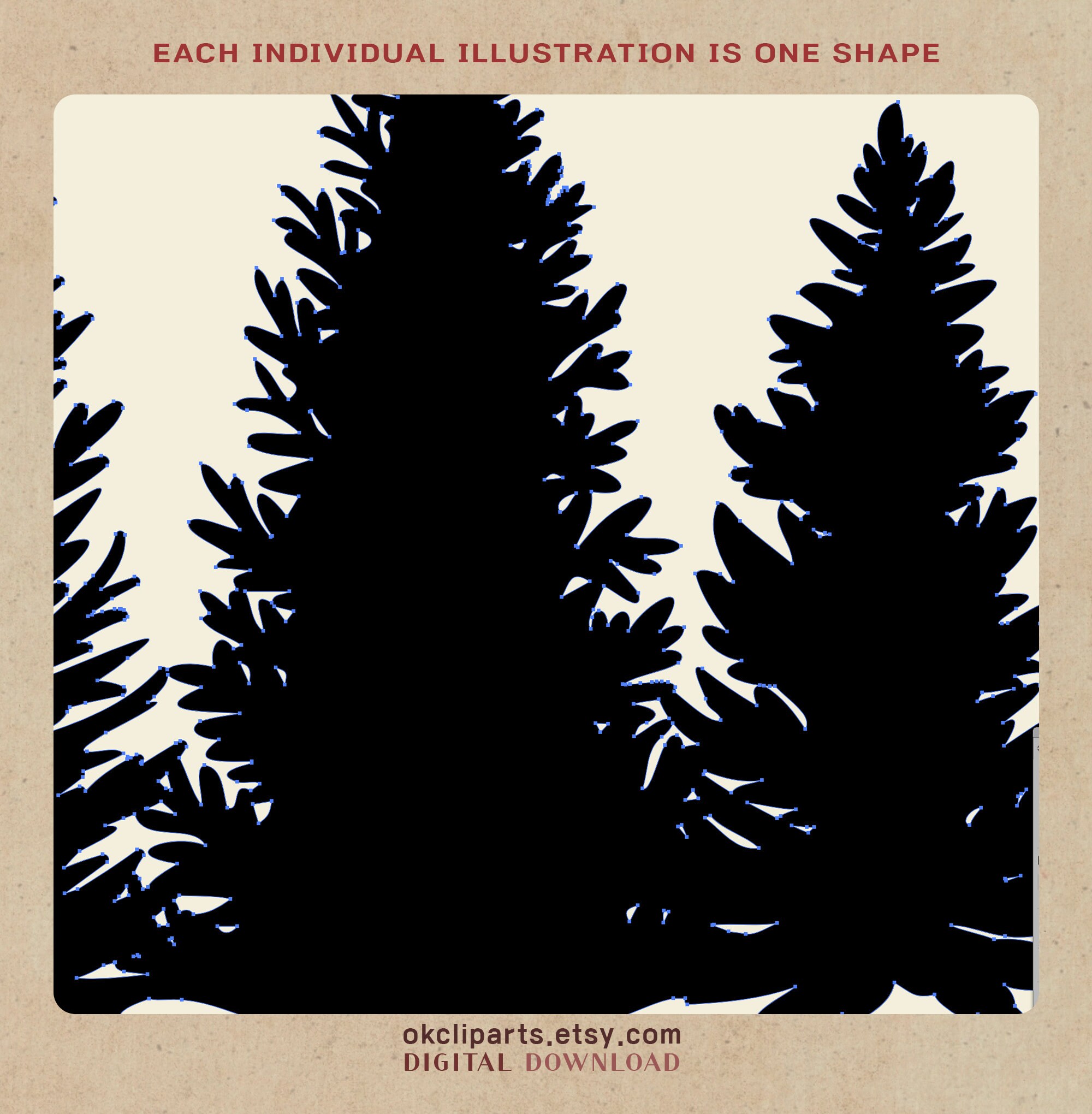 Tree Line Svg Forest Svg Tree Svg Tree Silhouette Svg - Etsy