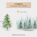 Watercolor Christmas Clipart Christmas Tree Clipart Winter - Etsy