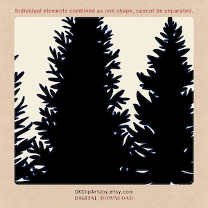 Tree Silhouette Svg, Tree Line Svg, Tree Svg, Treeline Svg, Pine Tree ...