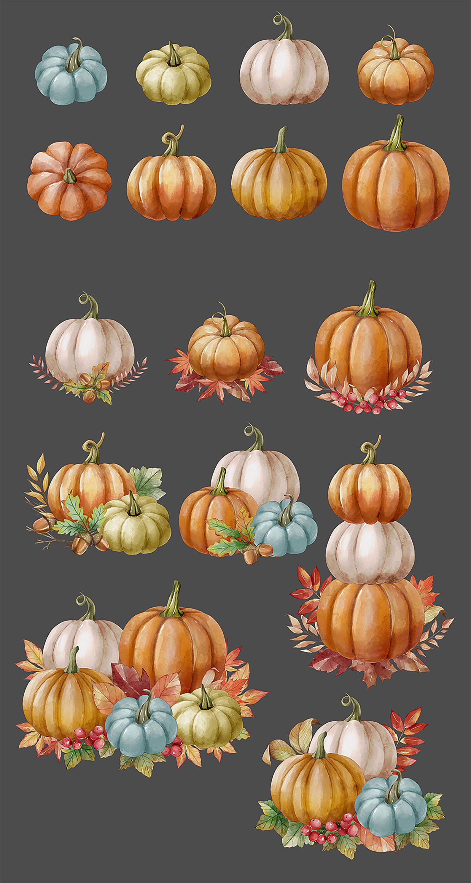 Watercolor Pumpkin Pumpkin Clipart Pumpkin Watercolor - Etsy