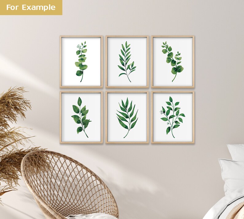 Boho Leaves Clip Art Watercolor Graphics Spring Leaf - Etsy