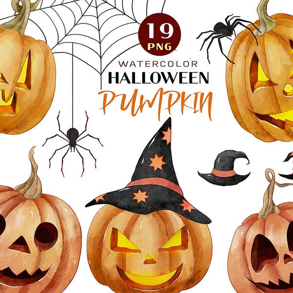 Watercolor Pumpkin - Etsy