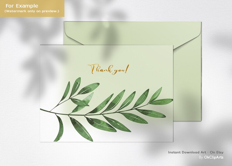 Boho Leaves Clip Art Watercolor Graphics Spring Leaf - Etsy
