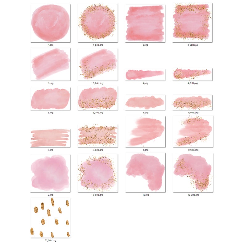 Watercolor Shapes Clipart Digital Clipart Watercolor - Etsy