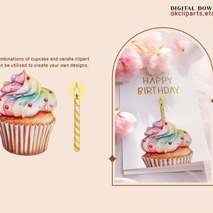 Watercolor Cupcake Clipart, Baking Clipart, Food Clipart, Dessert ...