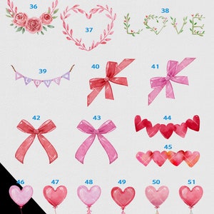 Watercolor Valentine Clipart, Watercolor Flowers, Love Letter ...