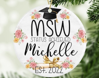 MSW Degree Gift, Master of Social Work Graduation Gift for Her Gift for ...