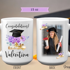 Masters Degree Graduation Mug With Photo, 11 or 15 Oz, Personalized ...