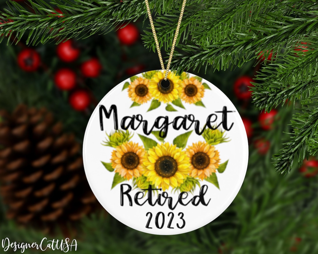 Personalized Retirement Gift for Her, Custom Name Retired Ornament With ...