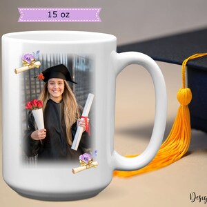 Masters Degree Graduation Mug With Photo, 11 or 15 Oz, Personalized ...