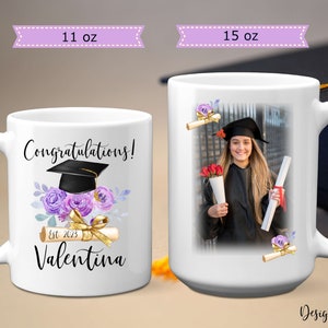 Masters Degree Graduation Mug With Photo, 11 or 15 Oz, Personalized ...