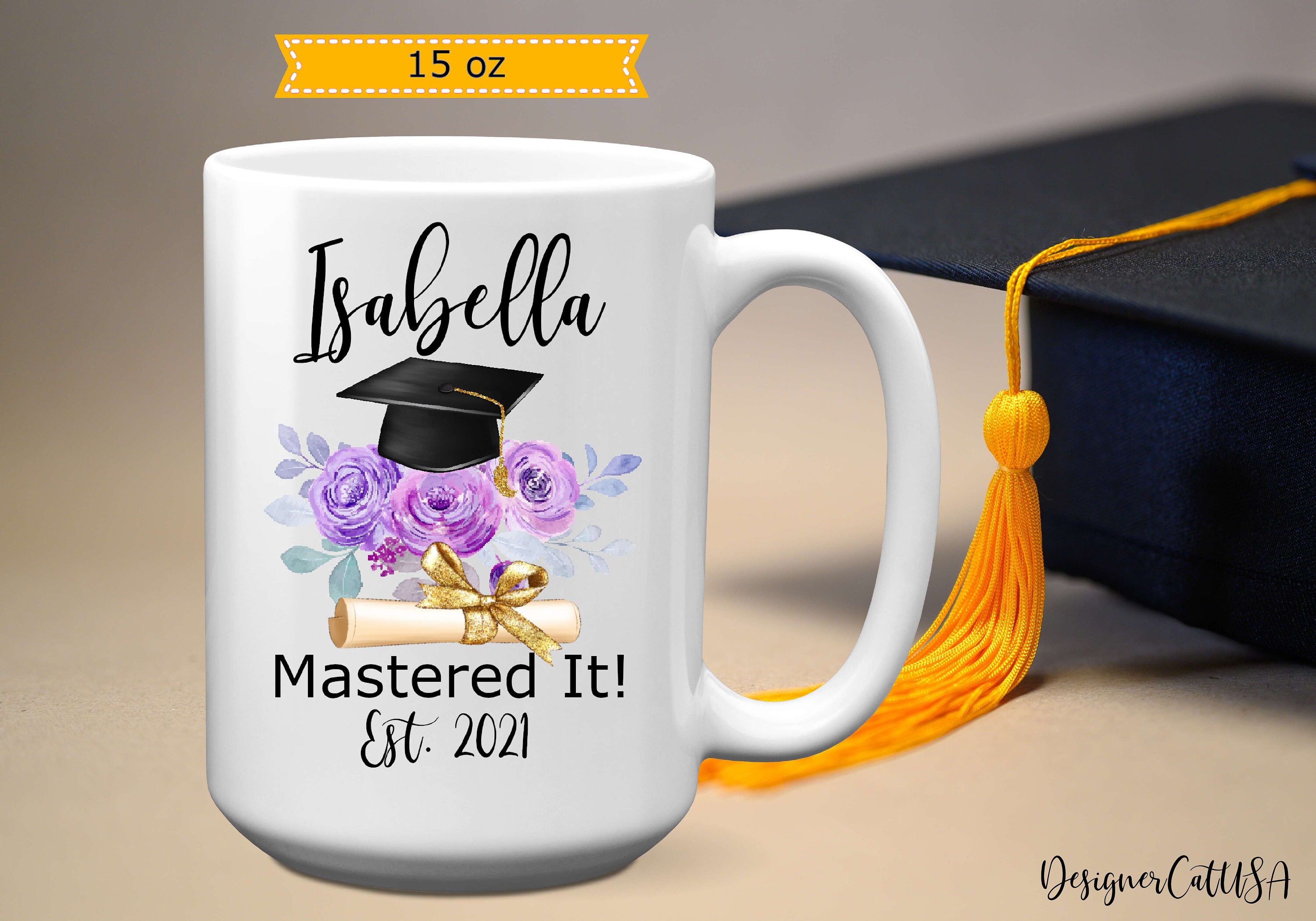 Personalized Masters Degree Graduation Gift Mug 11 or 15 Oz - Etsy
