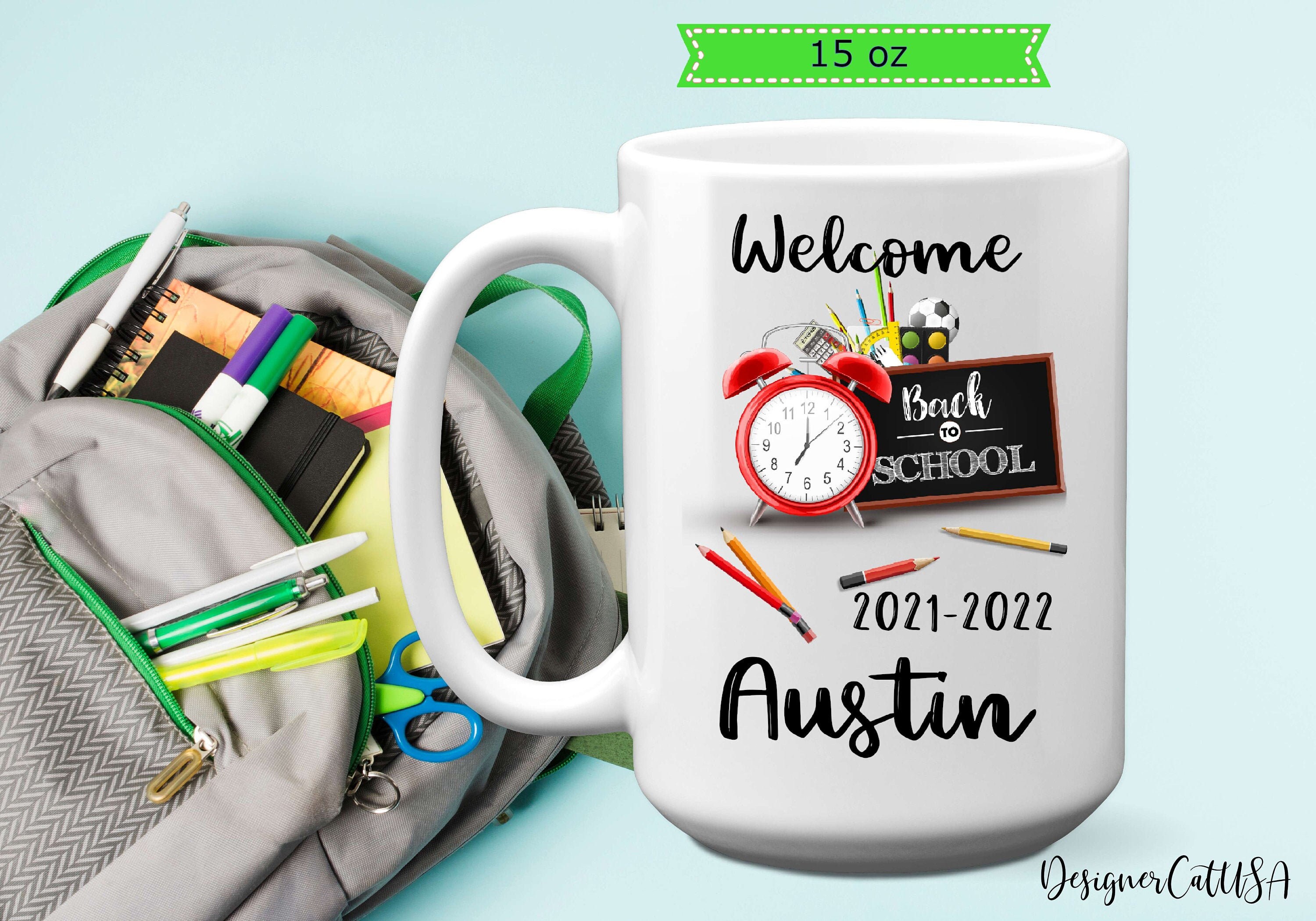 Personalized Welcome Back to School Mug, 11 or 15 Oz, First Day of ...