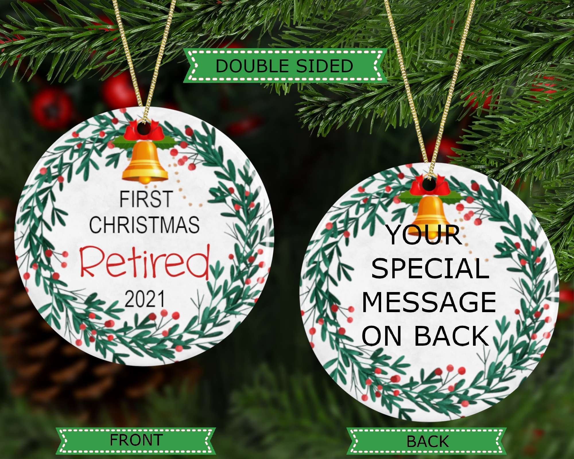 Custom First Christmas Retired Ornament With Christmas Bell - Etsy