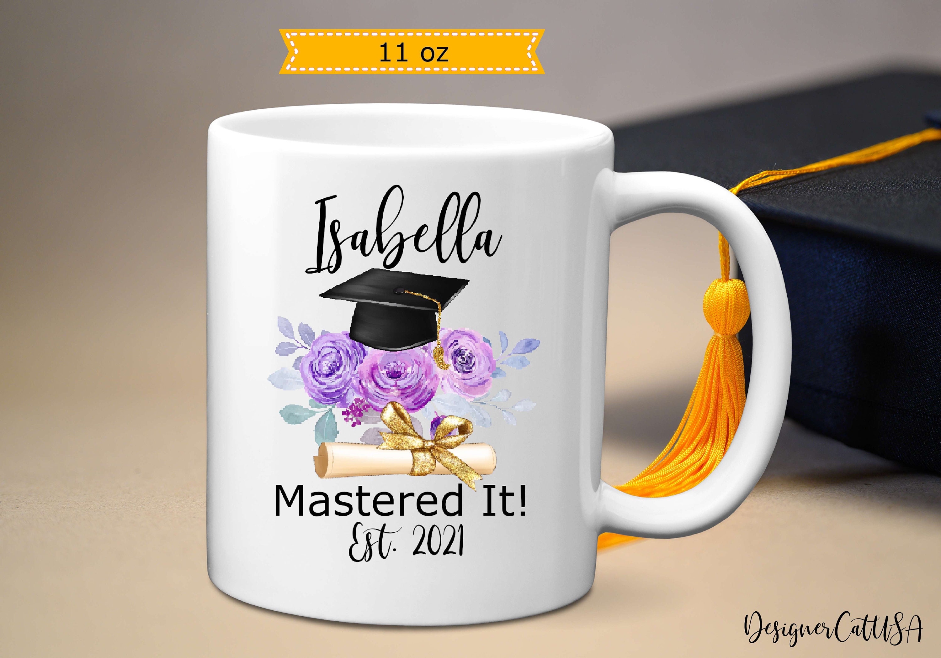 Personalized Masters Degree Graduation Gift Mug 11 or 15 Oz - Etsy