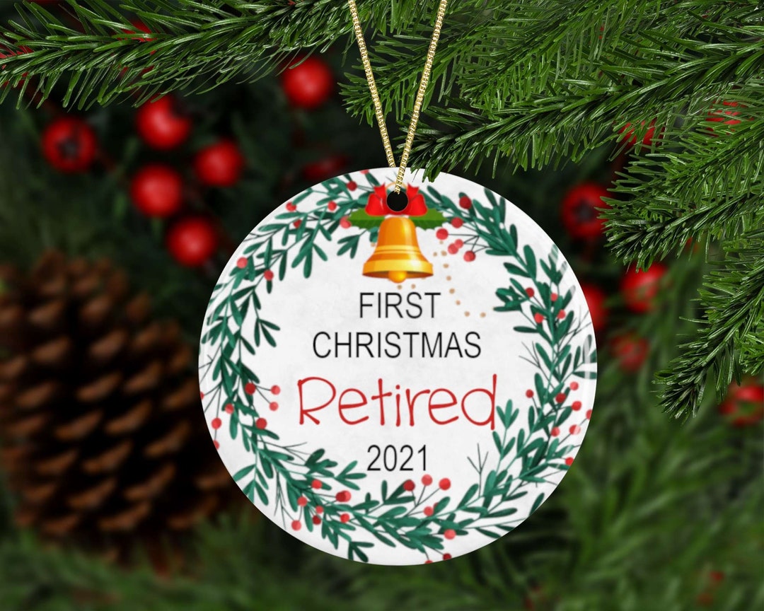 Custom First Christmas Retired Ornament With Christmas Bell, Retirement ...