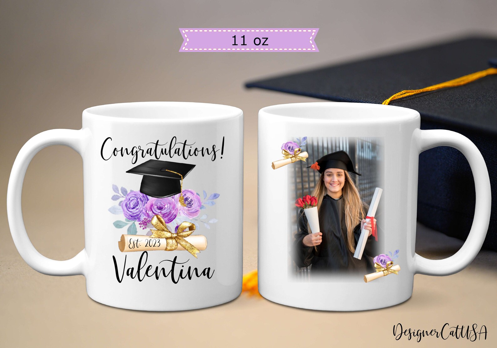 Masters Degree Graduation Mug With Photo 11 or 15 Oz - Etsy