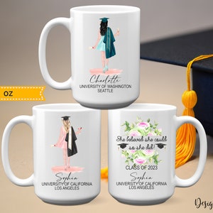 Personalized Graduation Mug for Her, 11 or 15 Oz, Custom Gift for Newly ...