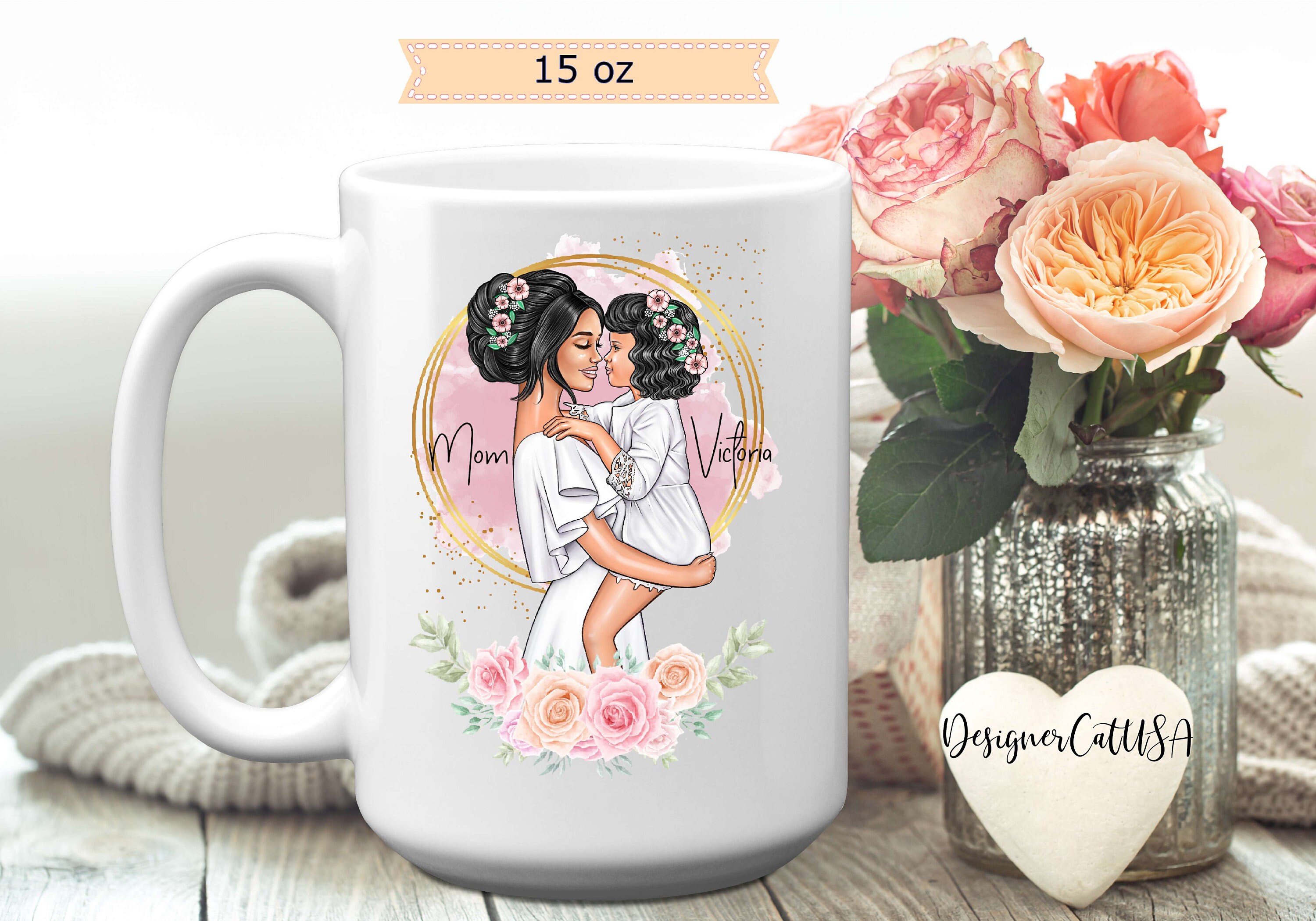 Personalized Mother and Daughter Mug 11 or 15 Oz Mug Awesome - Etsy UK
