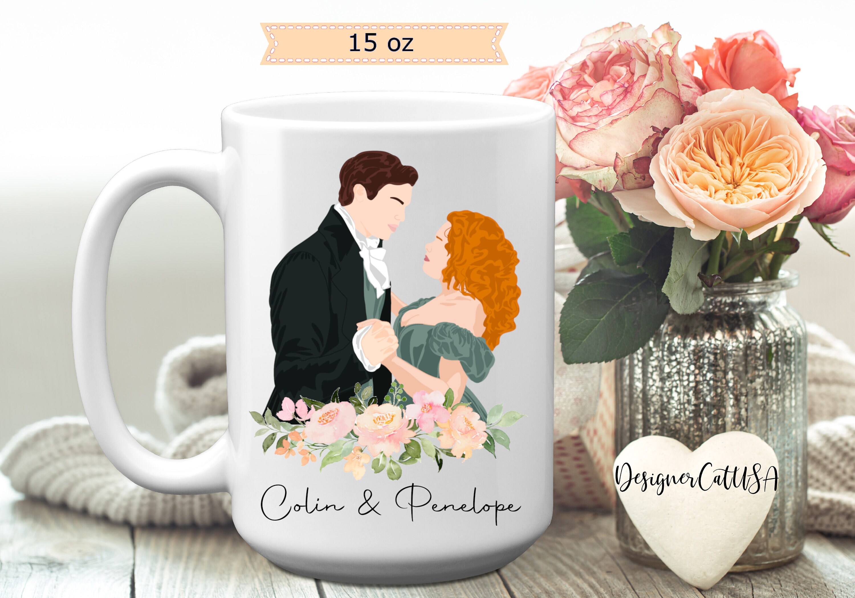 Penelope and Colin Mug for Bridgerton Fans 11 or 15 Oz, Bridgerton Gift ...