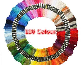 Embroidery Floss Set 6 Skeins of 8 Meters Embroidery Thread - Etsy