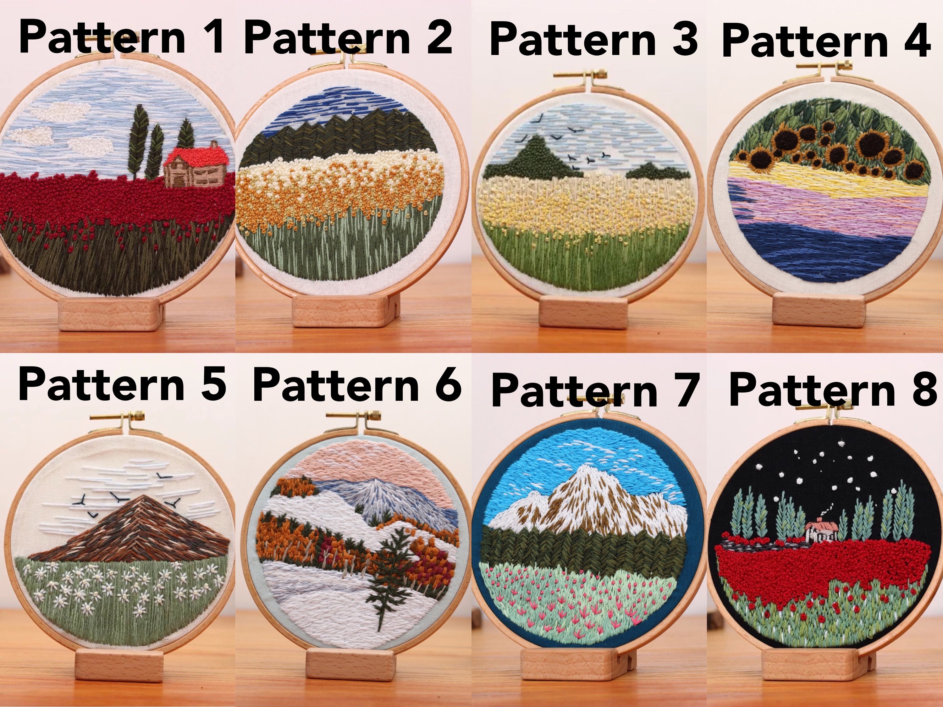 Beautiful Scenery Full Embroidery Kit Modern Embroidery Kit - Etsy