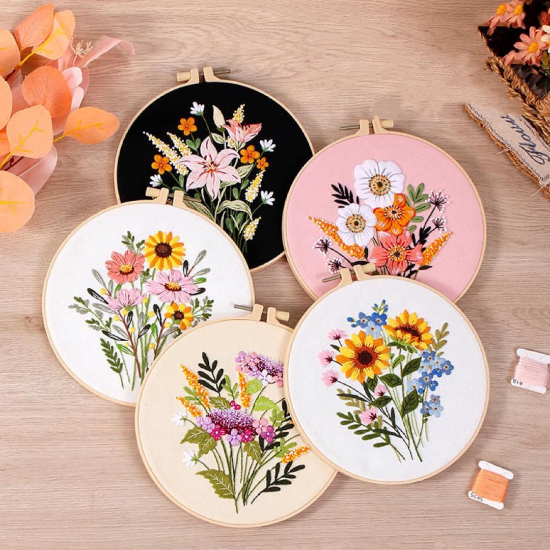 Beginner Embroidery Kit, Stitch Sampler-embroidery Kit for Beginners ...
