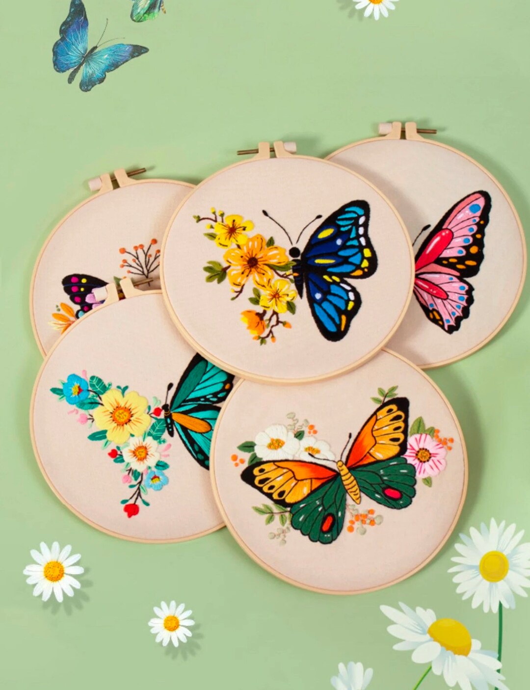 DIY Embroidery Kit Beginner, Beginner Embroidery Kit, Modern Embroidery ...