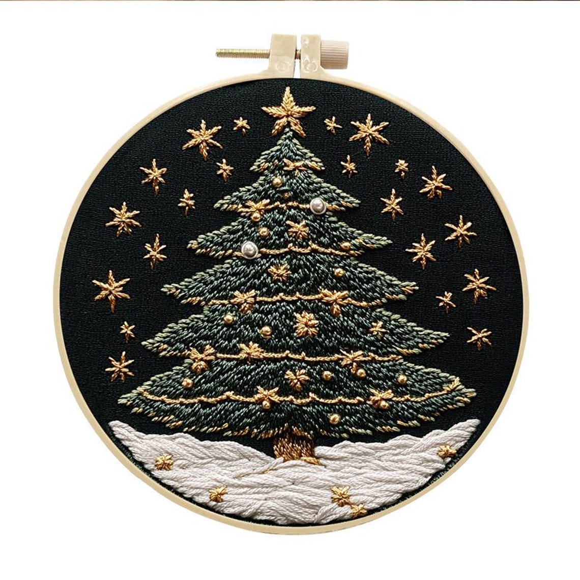 Christmas Tree Embroidery Kit-diy Craft-modern Flower Plant Hand ...