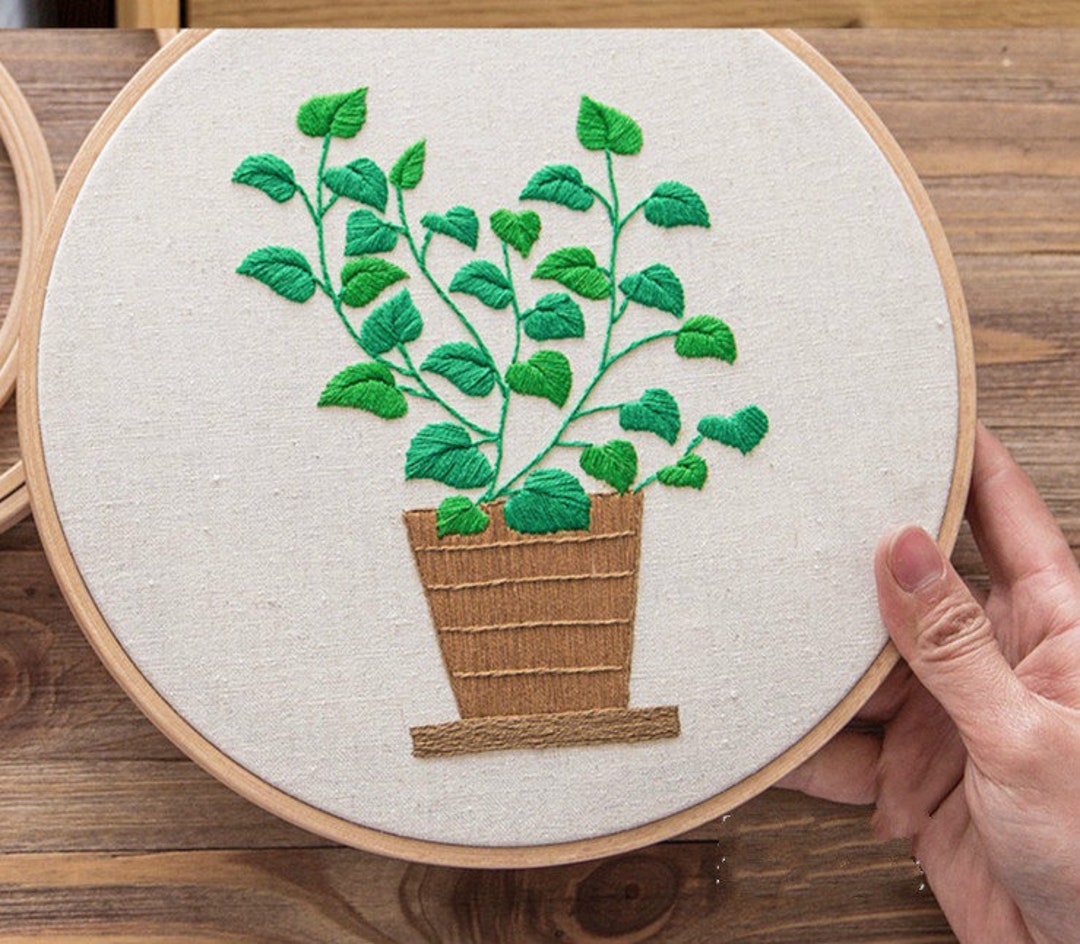 DIY Craft, Beginner Embroidery, Flowers Pattern,hoop Art Hand ...