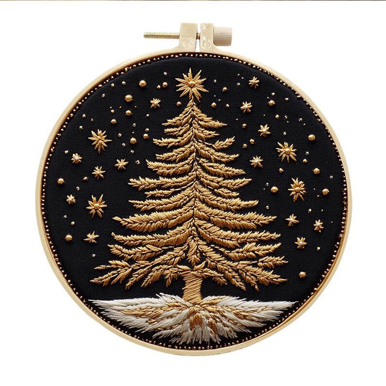 Christmas Tree Embroidery Kit-diy Craft-modern Flower Plant Hand ...