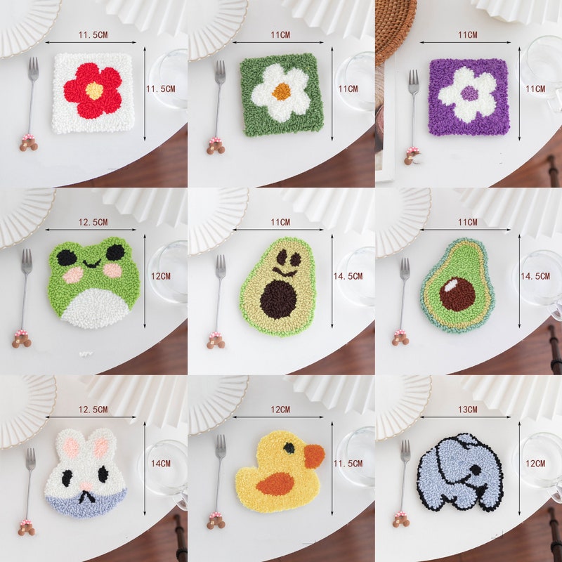 Punch Needle Coaster - Etsy