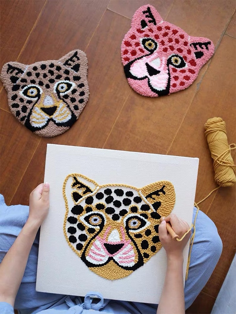 Tiger Punch Needles Start Kit/ Beginner Punch Needle Kit With Punch ...