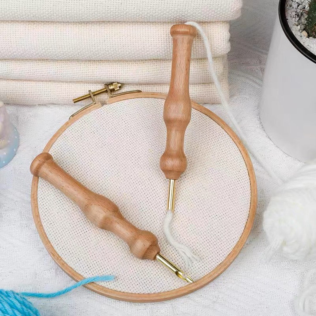 Wooden Punch Needle|wooden Punch Needle Rug Yarn Needle Embroidery Pen ...