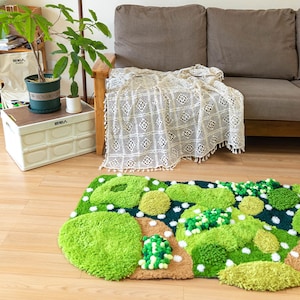 Green Moss Rugs/ Moss Forest Rugs Carpet/ Forest Rugs/ Beside Rugs ...