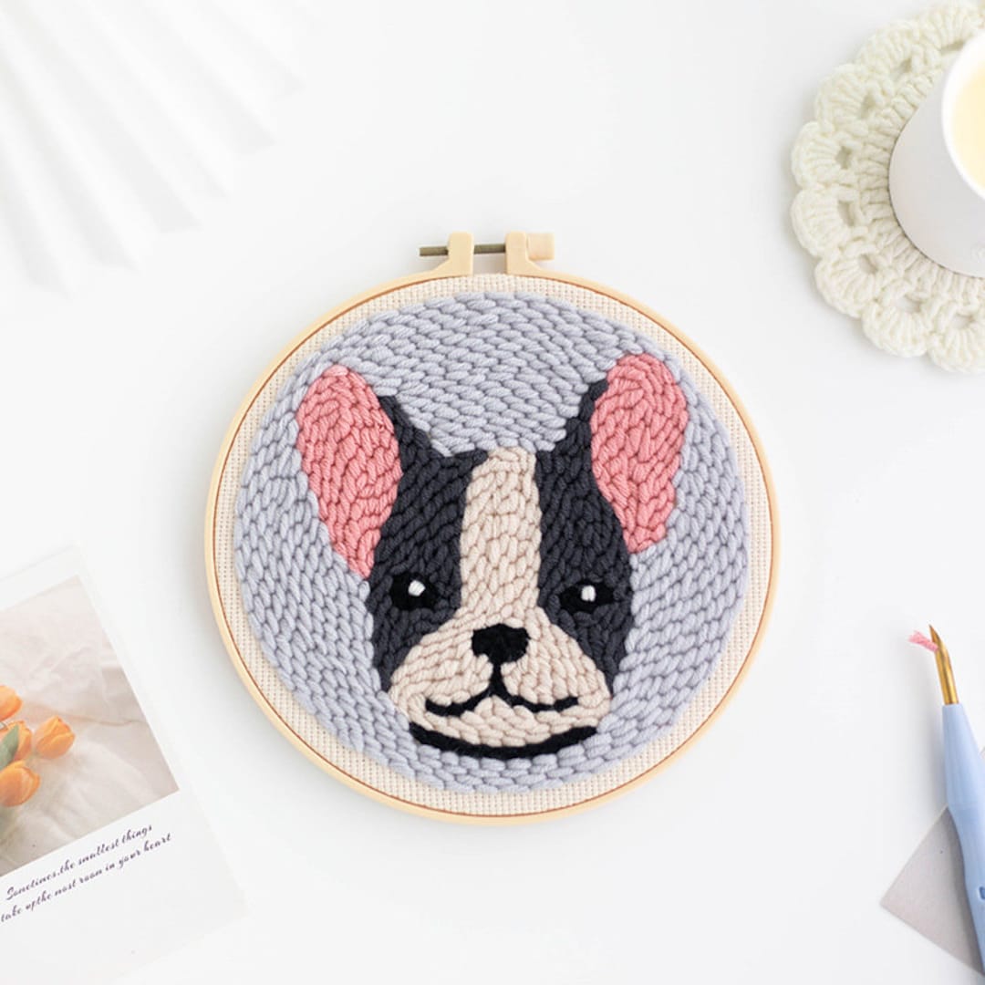 Dog/pet Beginner Punch Needle Kit/wooden Punch Needle/yarn Included ...