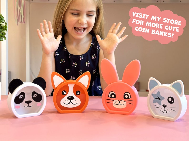 Kawaii Cute Piggy Bank - 3D Printed Children's Coin Bank - Etsy Australia